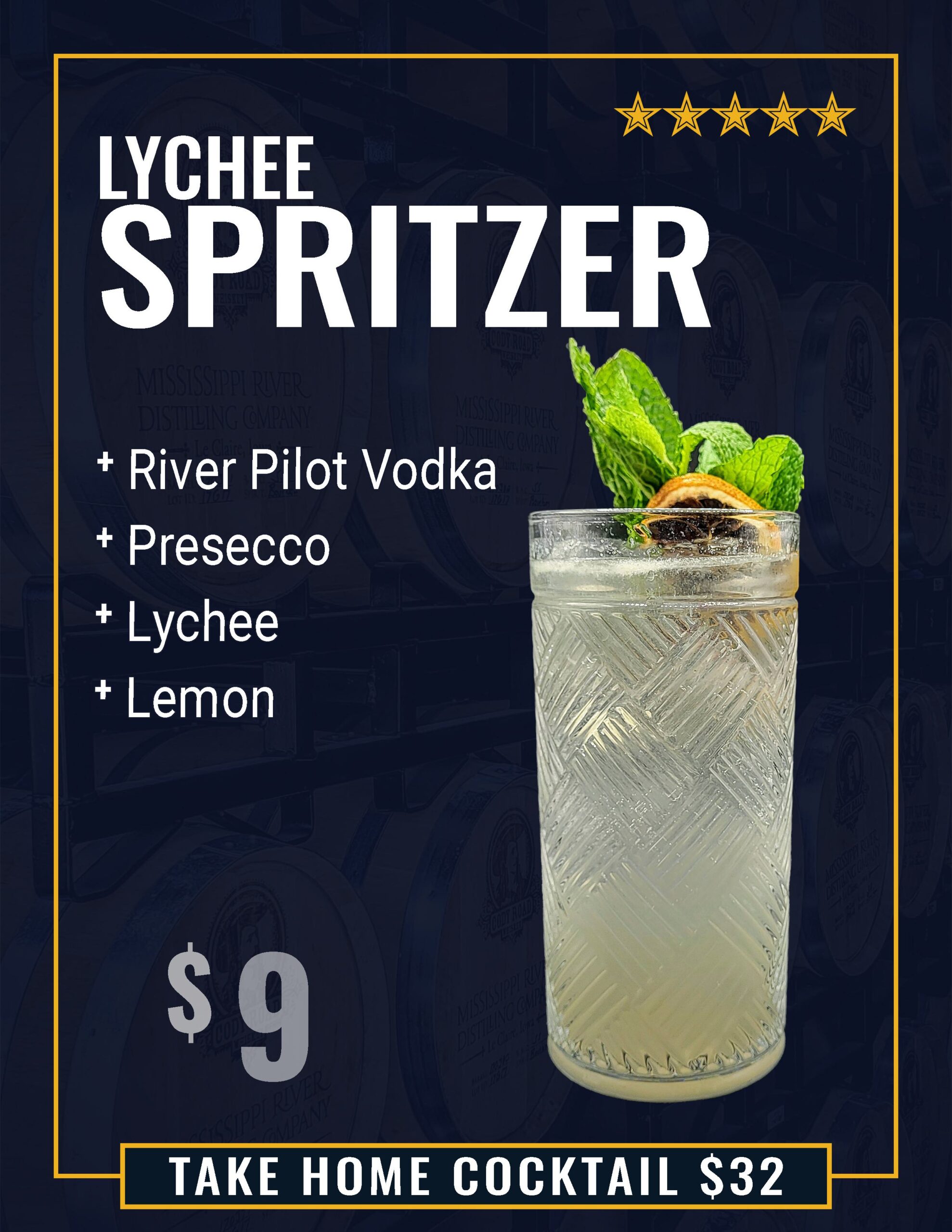 Lychee Spritzer - Mississippi River Distilling Company